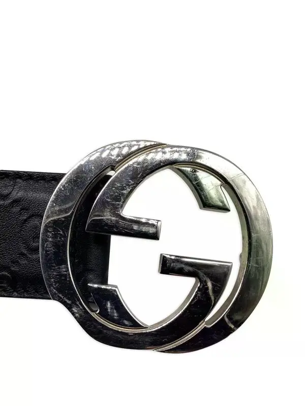 Gucci Guccissima Interlocking G-buckle Belt