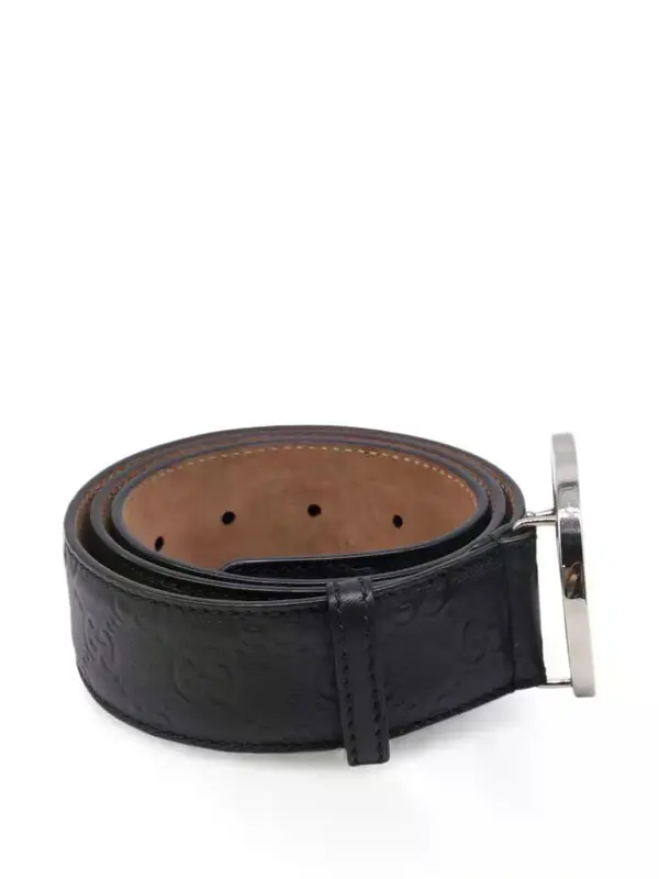 Gucci Guccissima Interlocking G-buckle Belt