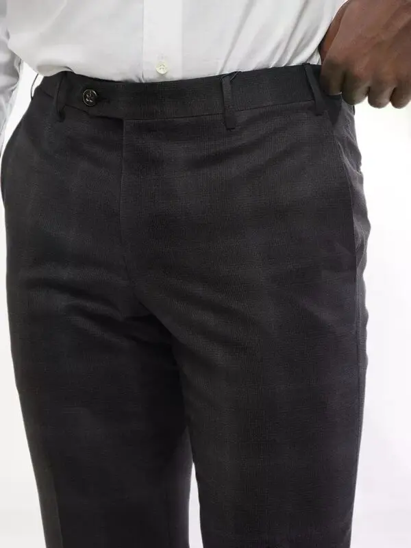 Corneliani District-check Wool Trousers