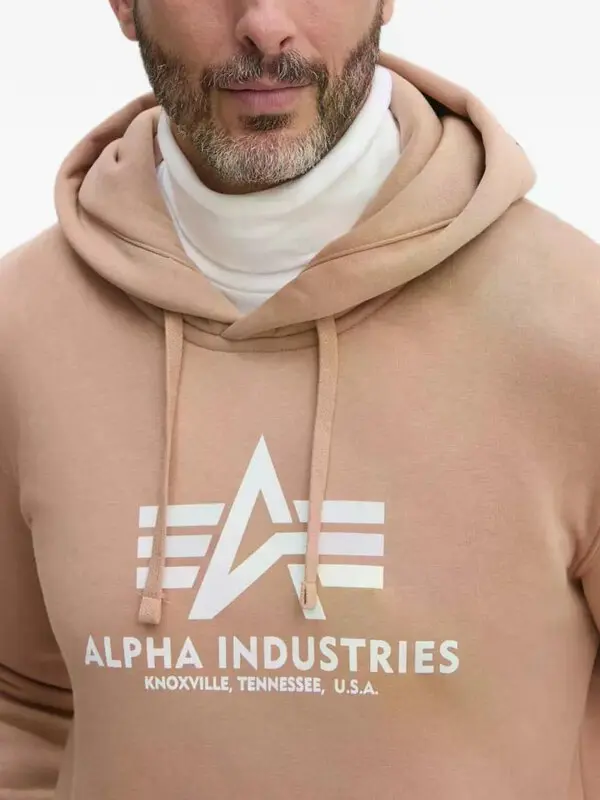 Alpha Industries Logo-print Drawstring Hoodie