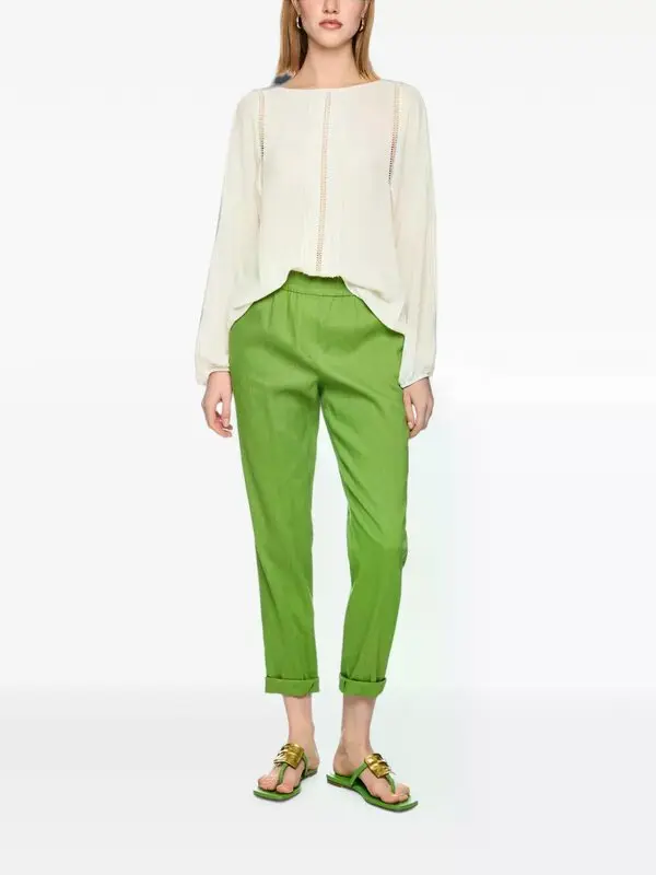 MARCCAIN Pleated Lace-trim Blouse
