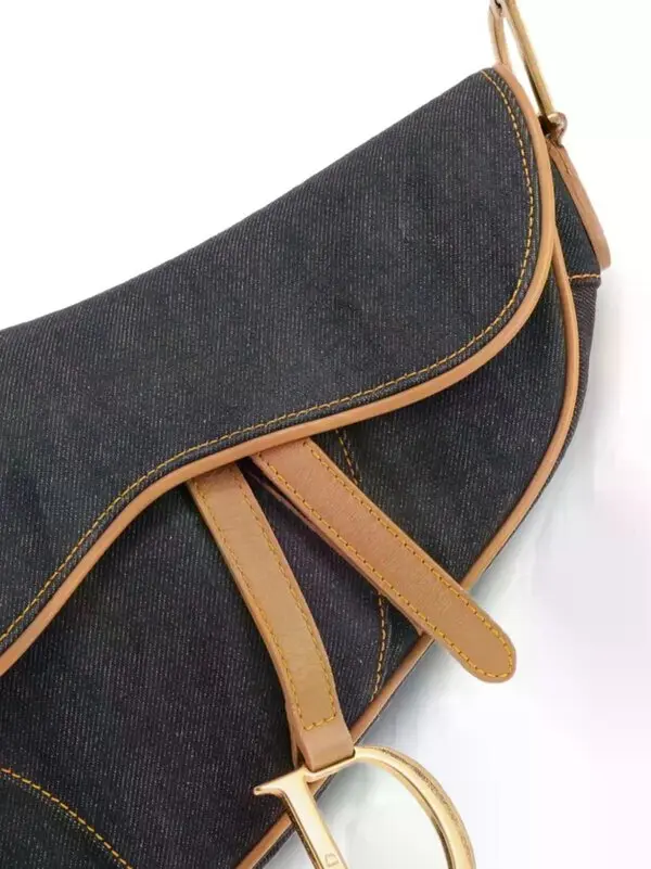 Dior Saddle Denim Shoulder Bag - Blue