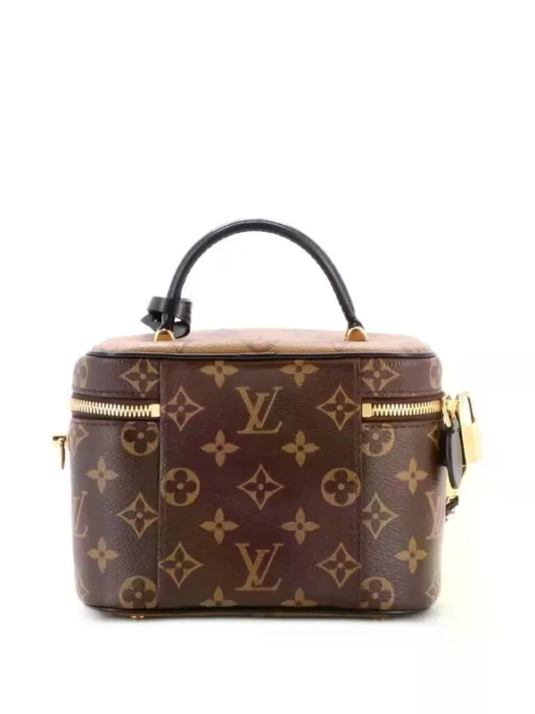 LOUIS VUITTON Reverse Monogram Canvas Pm Satchel - Brown