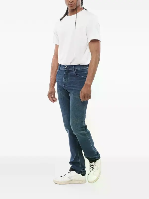 Corneliani Logo-embroidered Washed Jeans