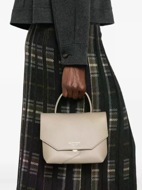 Emporio Armani Grained-leather Mini Tote Bag