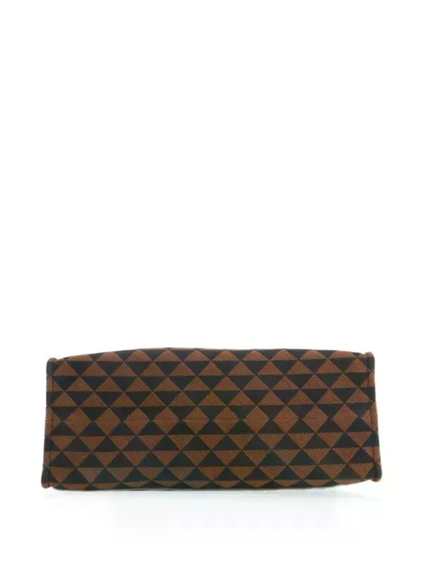 Prada Symbole Shopper Jacquard Horizontal Tote Bag
