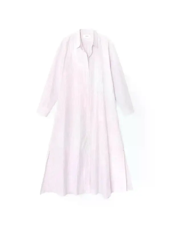 Xirena Striped Cotton Midi Shirt Dress