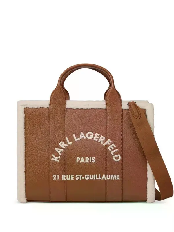 Karl Lagerfeld Rue St-guillaume Shearling Tote Bag