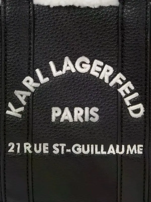 Karl Lagerfeld Mini Rue St-guillaume Shearling Square Tote Bag