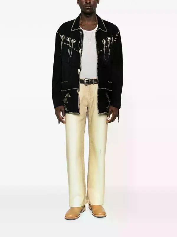Roberto Cavalli 2000s Snakeskin-effect Straight-leg Trousers