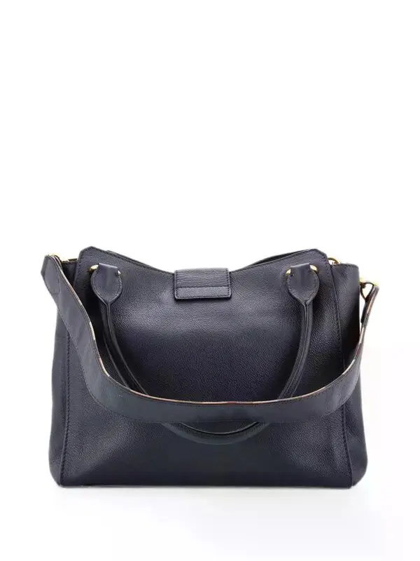 Burberry Buckle Leather Medium Tote Bag