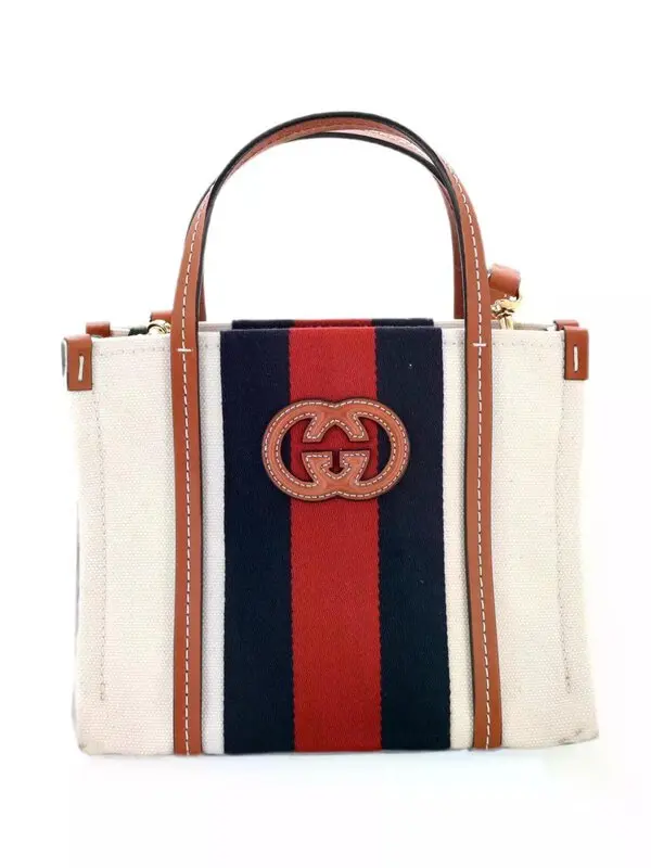 Gucci Interlocking G Web Canvas Mini Tote Bag