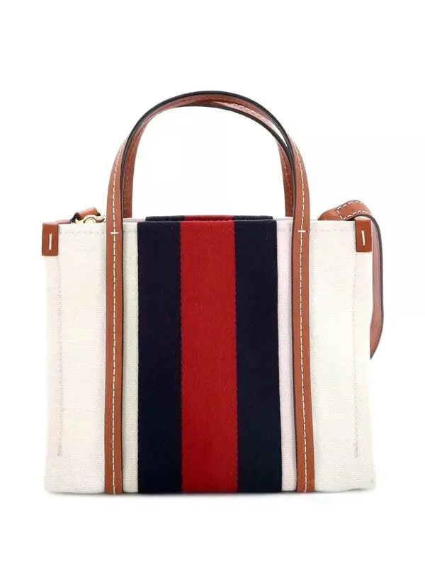 Gucci Interlocking G Web Canvas Mini Tote Bag - Brown