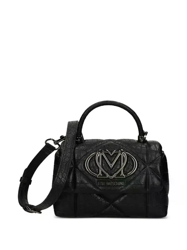 Moschino Logo-appliqué Tote Bag - Black