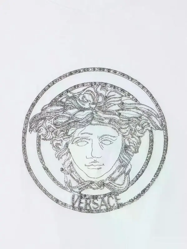 Versace Embroidered Cotton-jersey T-shirt