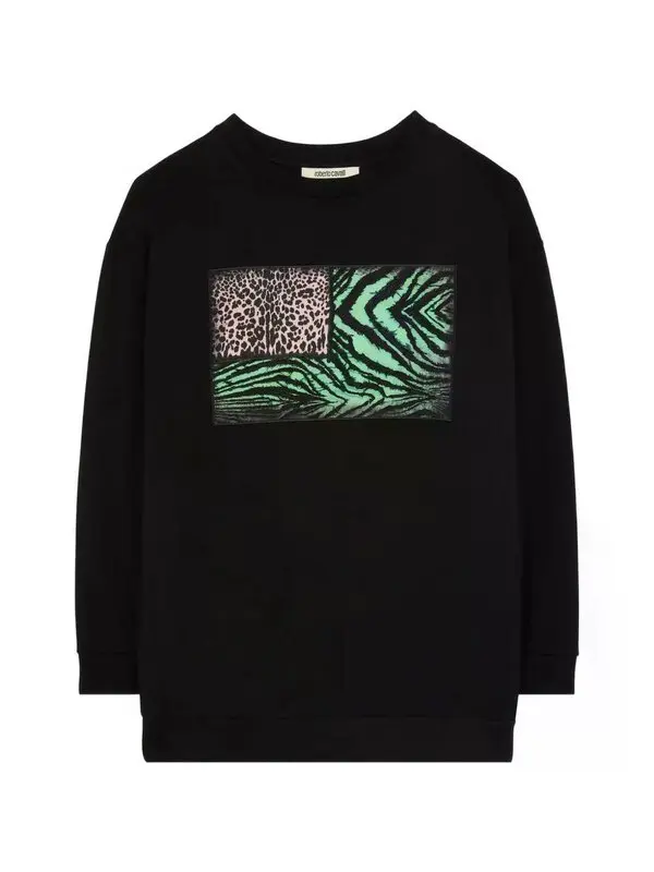 Roberto Cavalli Animal Print Detail Sweatshirt