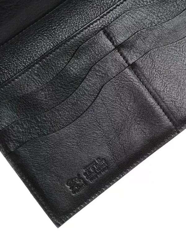 Il Bisonte Hammered Leather Engraved-logo Wallet