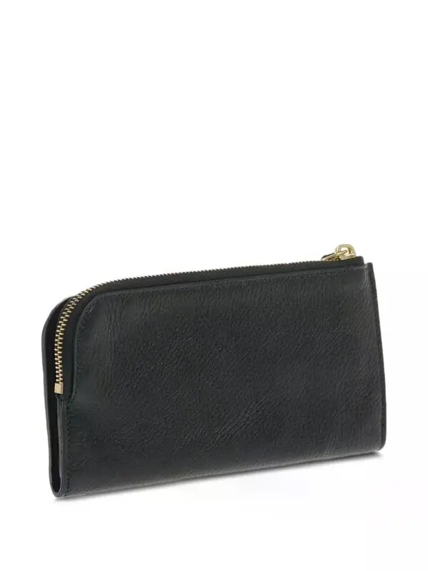 Il Bisonte Hammered Leather Engraved-logo Wallet - Black