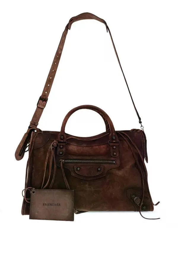 Balenciaga Le City Bag Medium In Light Espresso - Brown