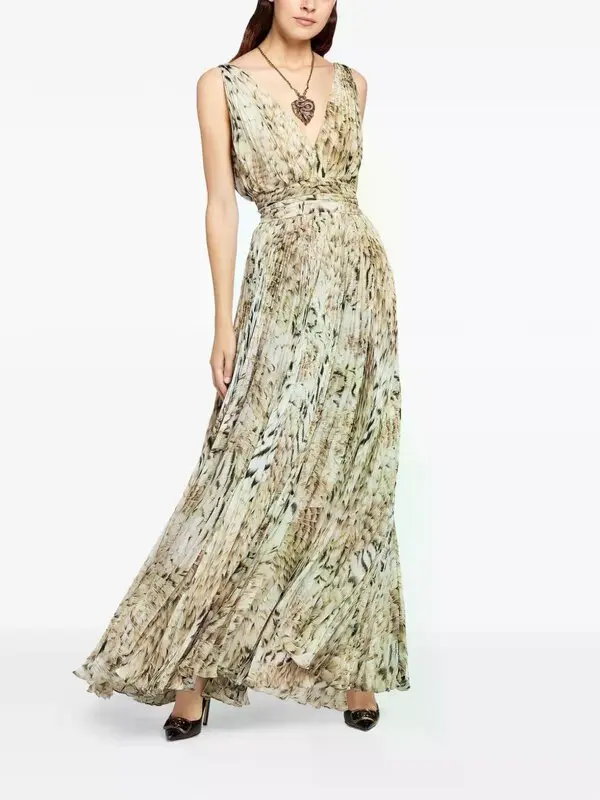 Roberto Cavalli Printed Maxi Dress - Neutrals