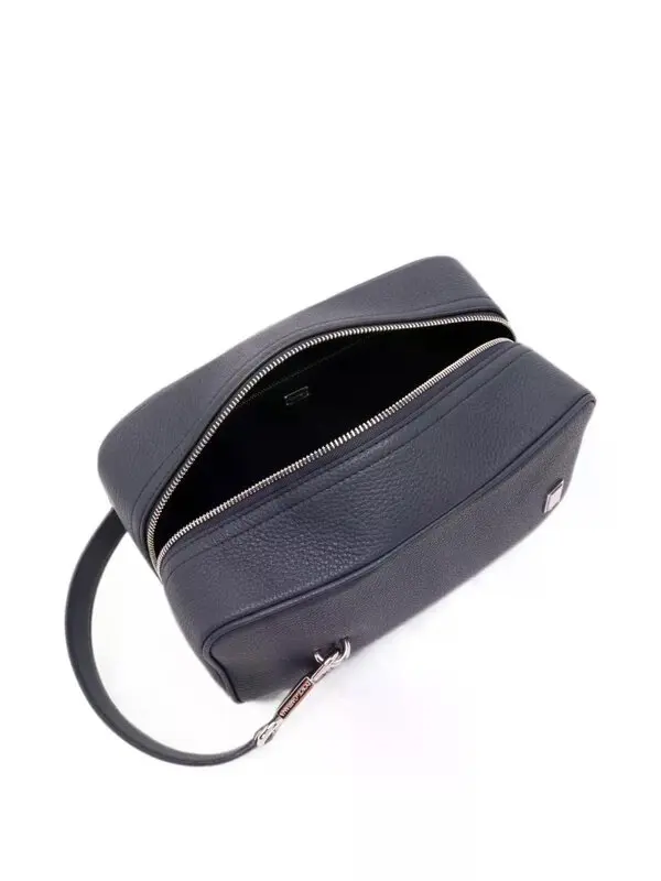 Dolce & Gabbana Lock Pebbled Leather Wash Bag