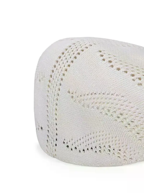 KANGOL Eyelet-knit Flat Cap - White