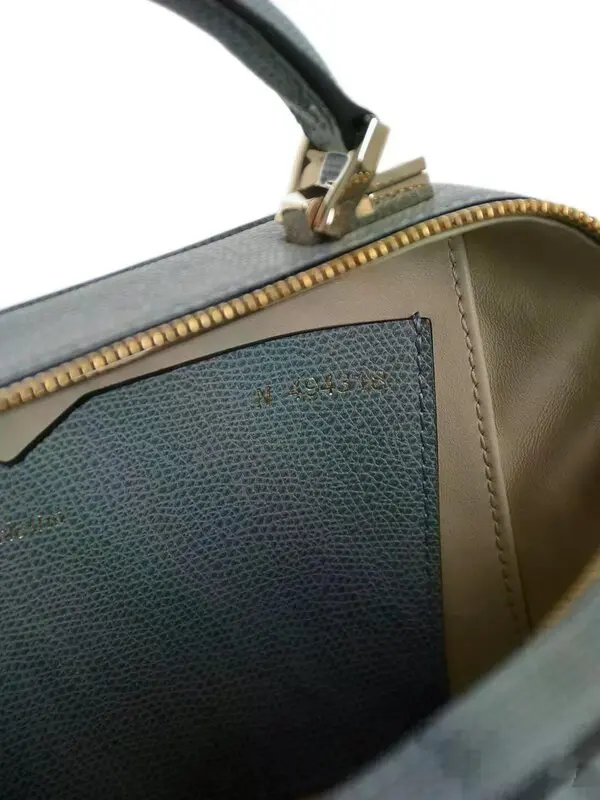 VALEXTRA Mini Saffiano Leather Top-handle Bag