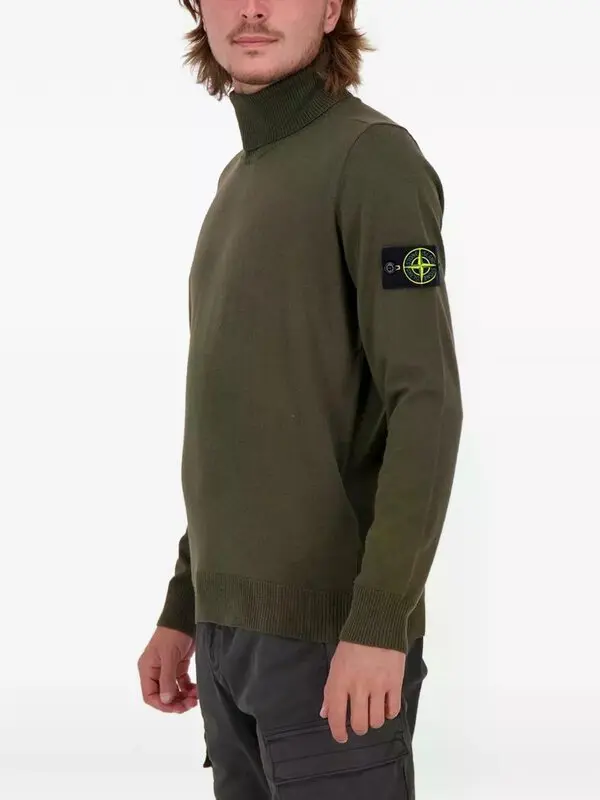 Stone Island Logo-patch Roll-neck Sweater