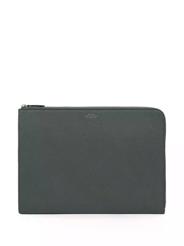 Smythson Small Panama-leather Laptop Case