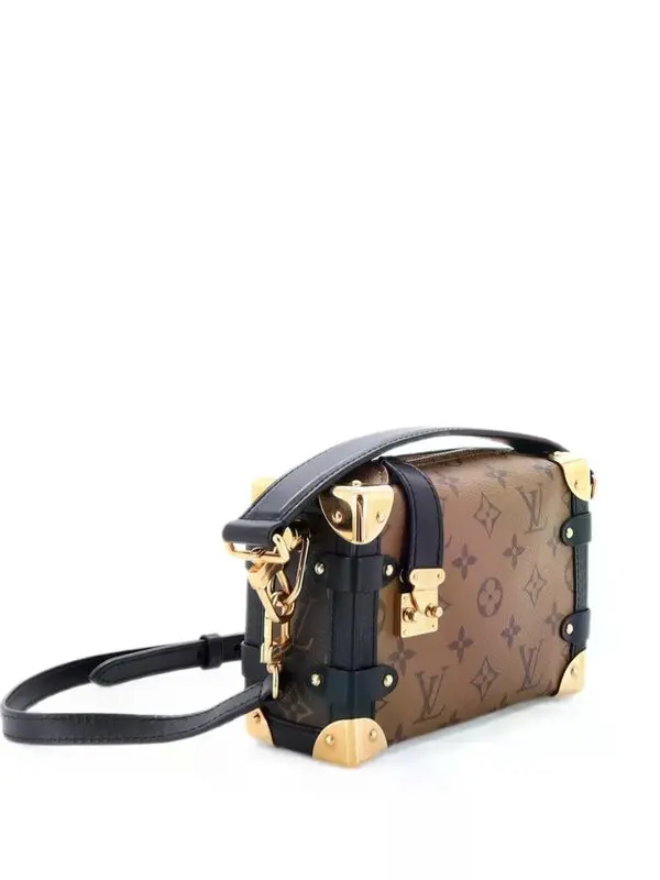LOUIS VUITTON Side Trunk Handbag Reverse Monogram Canvas Pm Shoulder Bag