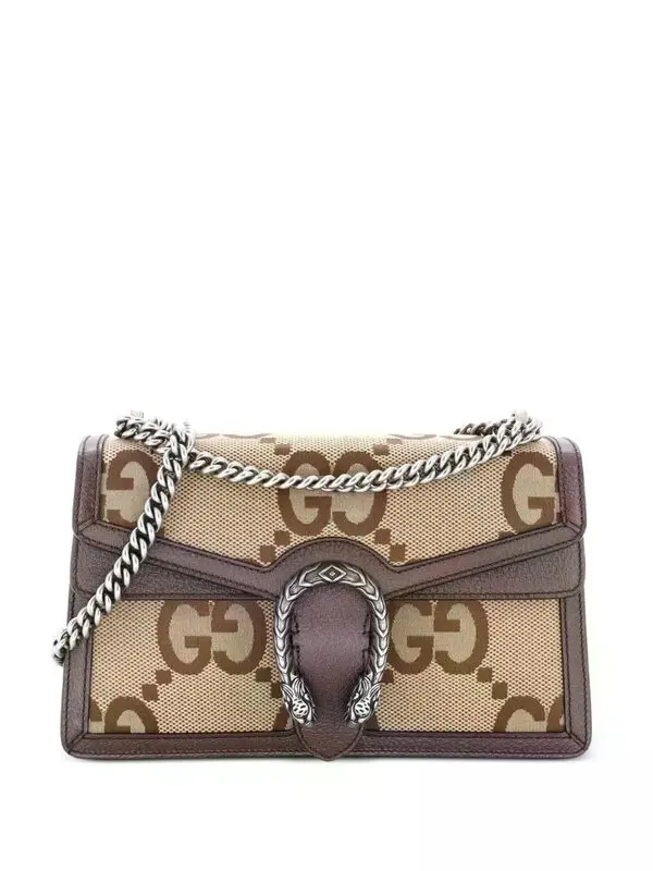 Gucci Dionysus Jumbo Gg Canvas Small Shoulder Bag - Brown