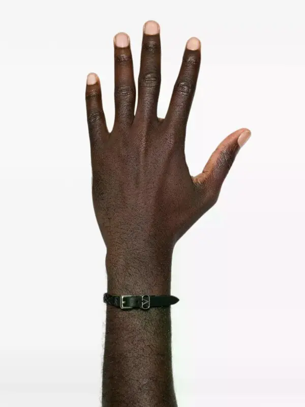 Valentino Garavani Ovalette Braided-leather Bracelet