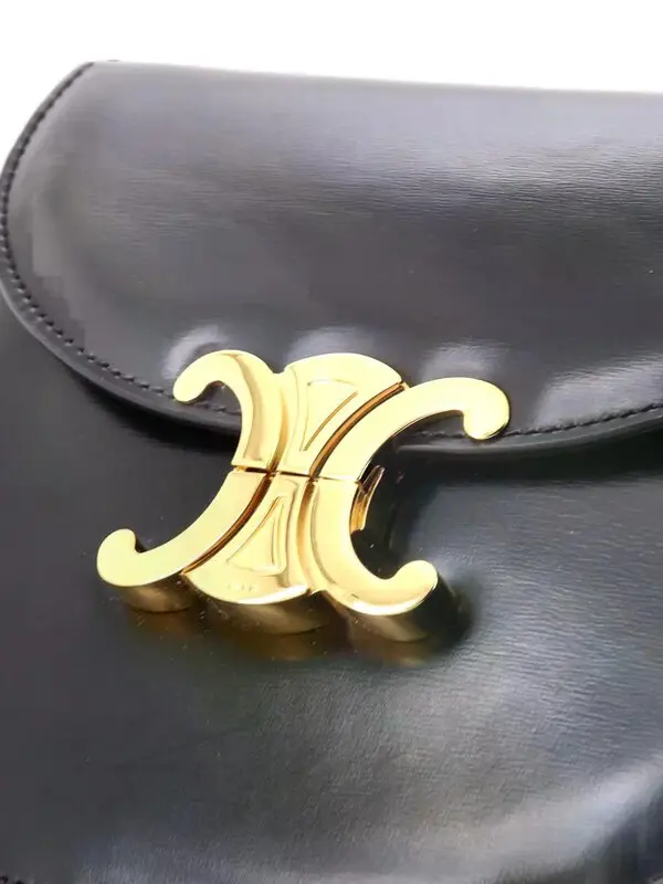 Celine Triomphe Besace Clea Chain Flap Bag Leather Shoulder Bag
