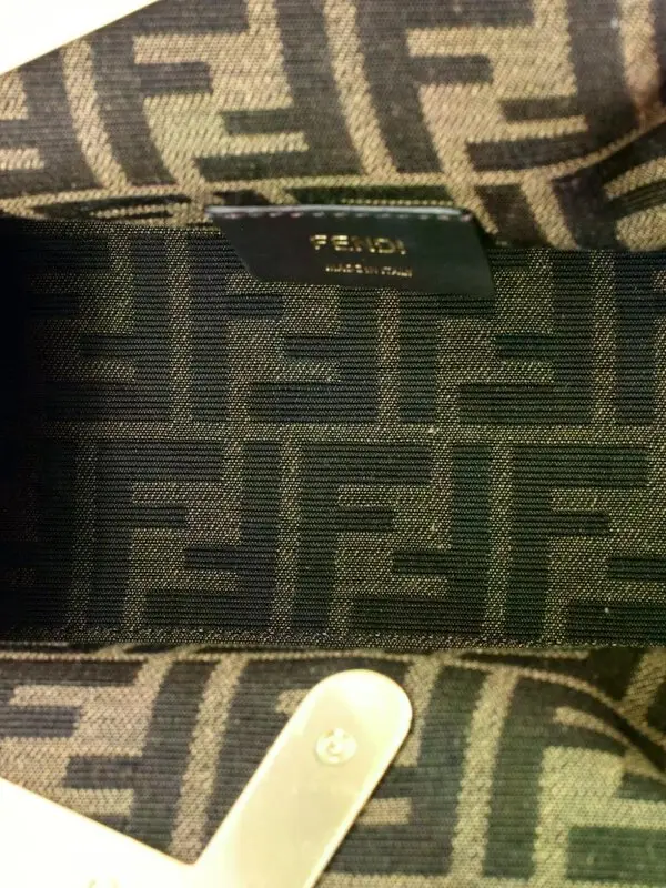 Fendi First Bag Leather Small Clutch Bag - Neutrals