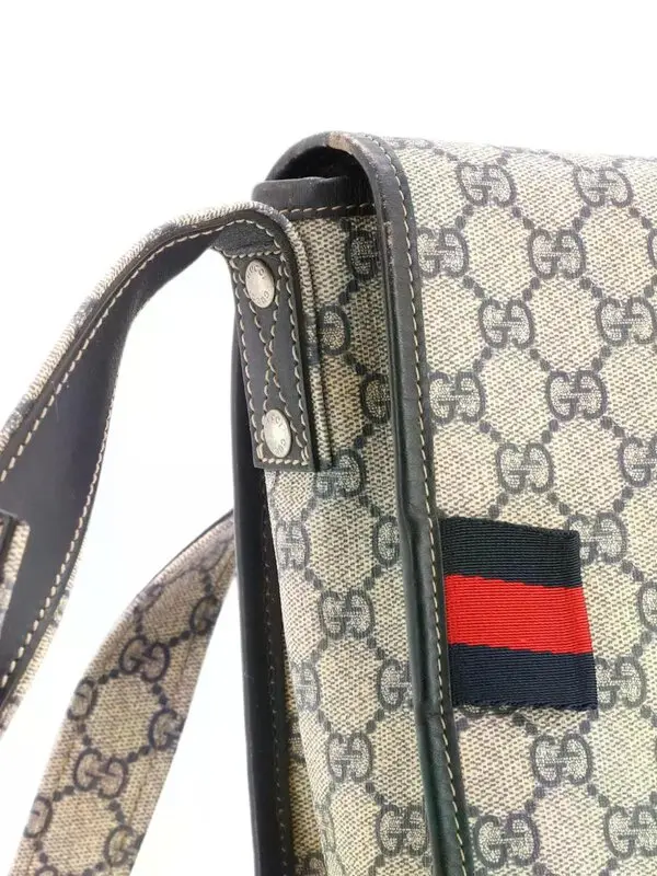 Gucci Web Loop Messenger Gg Coated Canvas Large Crossbody Bag