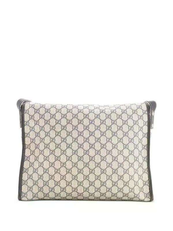 Gucci Gg Coated Canvas Messenger Bag - Blue