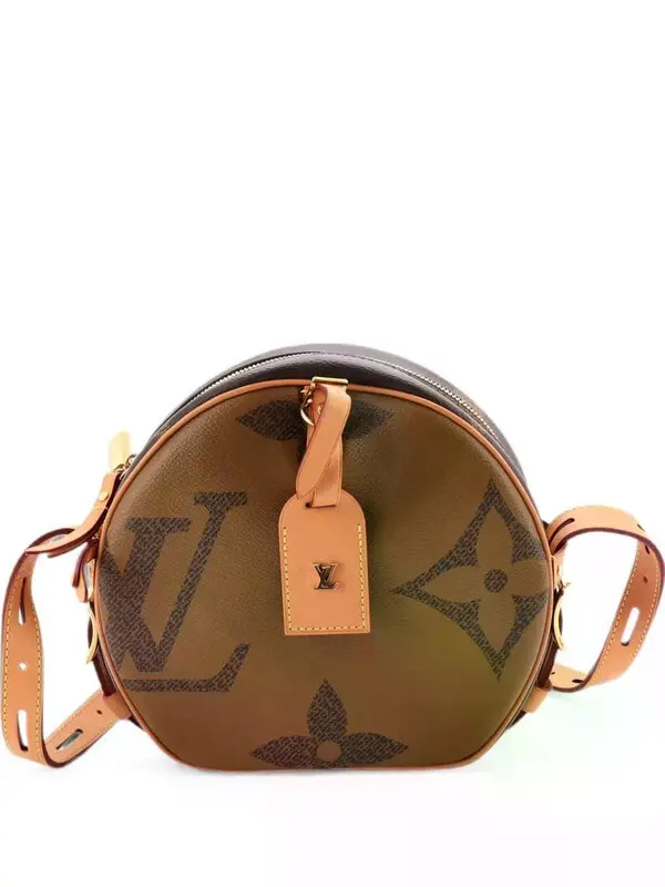 LOUIS VUITTON Boite Chapeau Souple Bag Reverse Monogram Giant Shoulder Bag - Brown