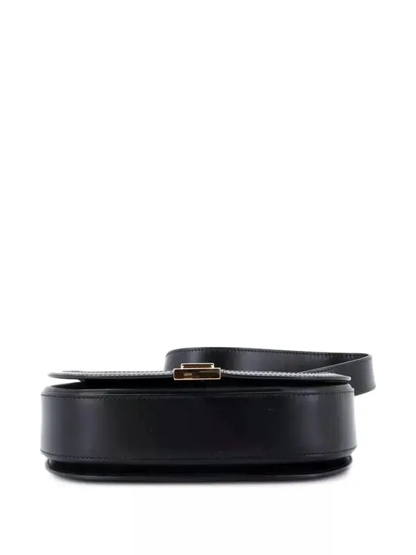 Versace Greca Goddess Leather Medium Shoulder Bag - Black