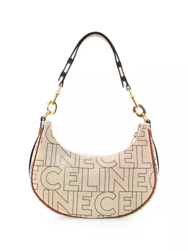 Celine Ava Bag Logo All Over Textile Medium Shoulder Bag