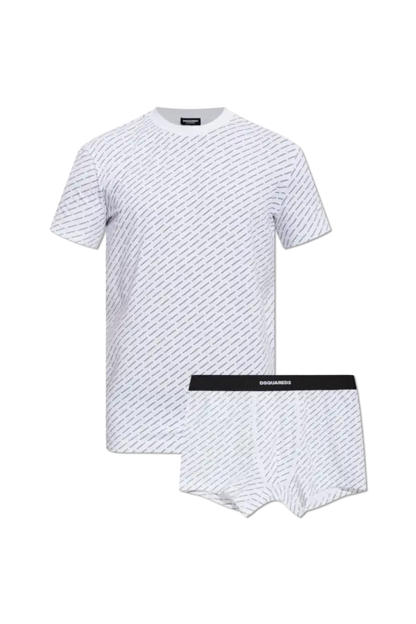 Dsquared2 Set From The 'underwear' Line: T-shirt And Boxer Shorts