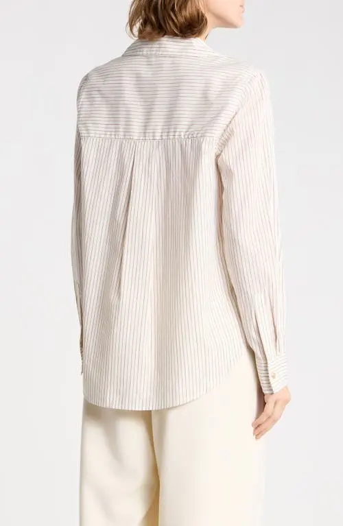 BEACHLUNCHLOUNGE Bentley Striped Cotton Button-up Shirt - Cinnamon