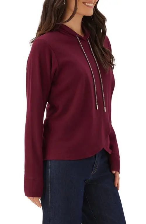 Karen Kane Rhinestone Crossover Hoodie