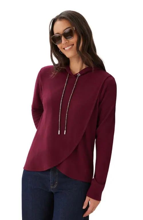 Karen Kane Rhinestone Crossover Hoodie