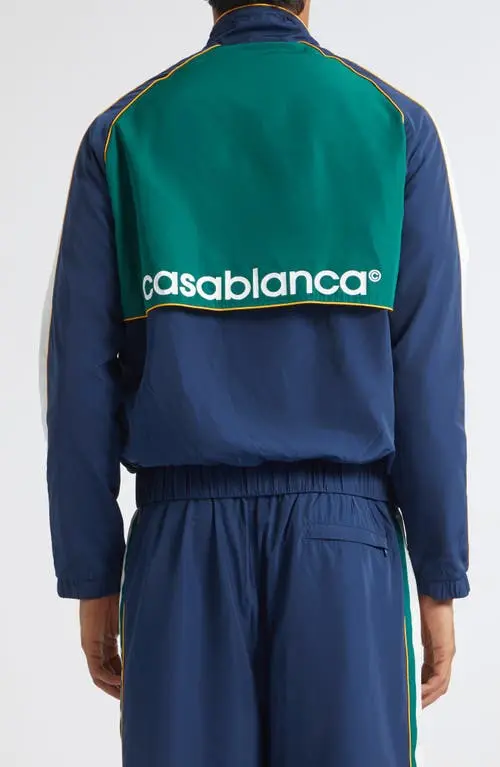 Casablanca Colorblock Logo Embroidered Windbreaker Jacket