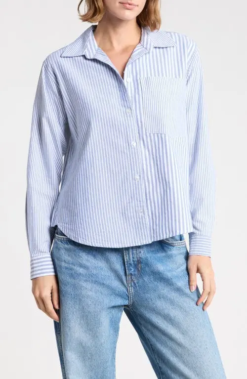 BEACHLUNCHLOUNGE Striped Cotton Shirt - Dark Blue Multi