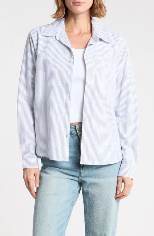 BEACHLUNCHLOUNGE Striped Cotton Shirt - Silver Sage