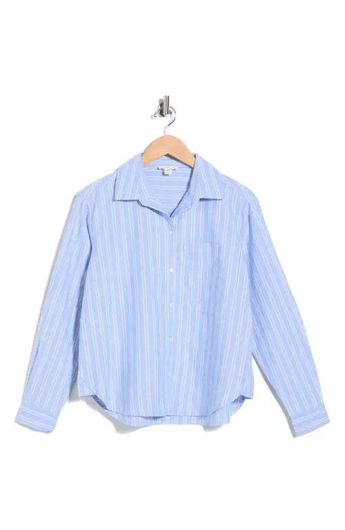 BEACHLUNCHLOUNGE Striped Cotton Shirt - Sky Line