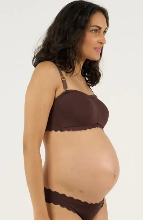 CACHE COEUR Skin Maternity And Nursing Invisible Bandeau Bra C/d Cup - Chocolate