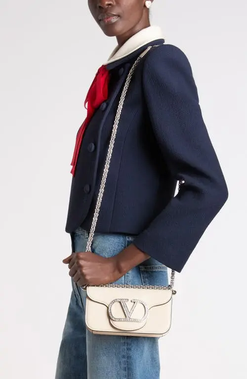 Valentino Garavani Small Locò Leather Shoulder Bag