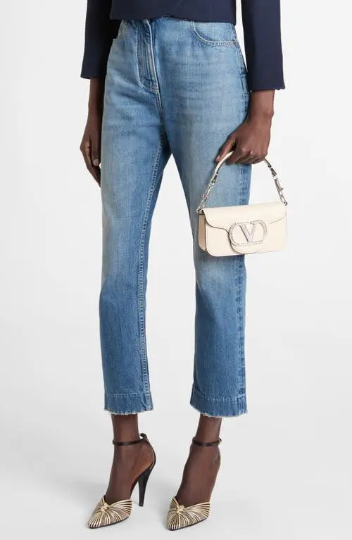 Valentino Garavani Small Locò Leather Shoulder Bag